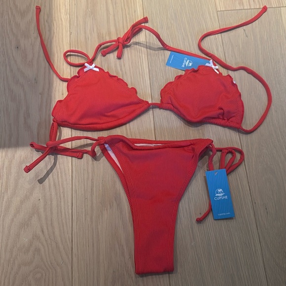 Cupshe | Swim | Red String Bikini | Poshmark